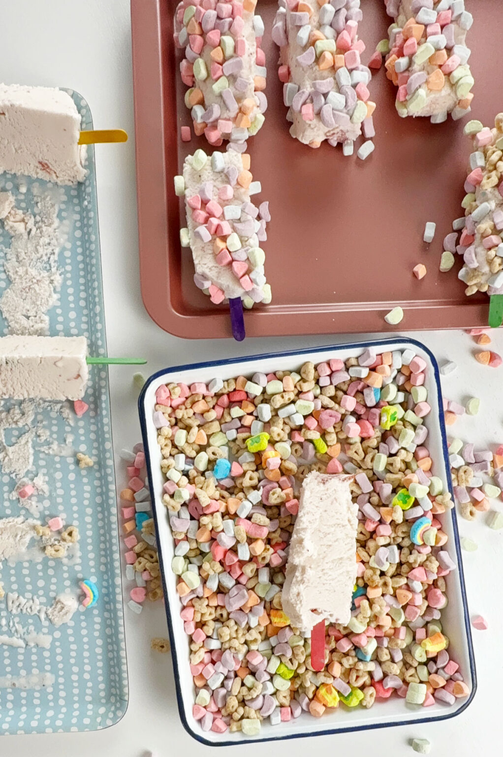 Lucky Charms Ice Cream Bars Recipe - Pink Pop Party