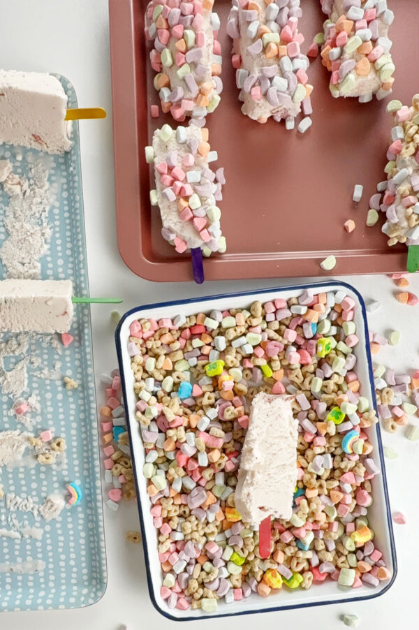 Lucky Charms Ice Cream Bars Recipe - Pink Pop Party