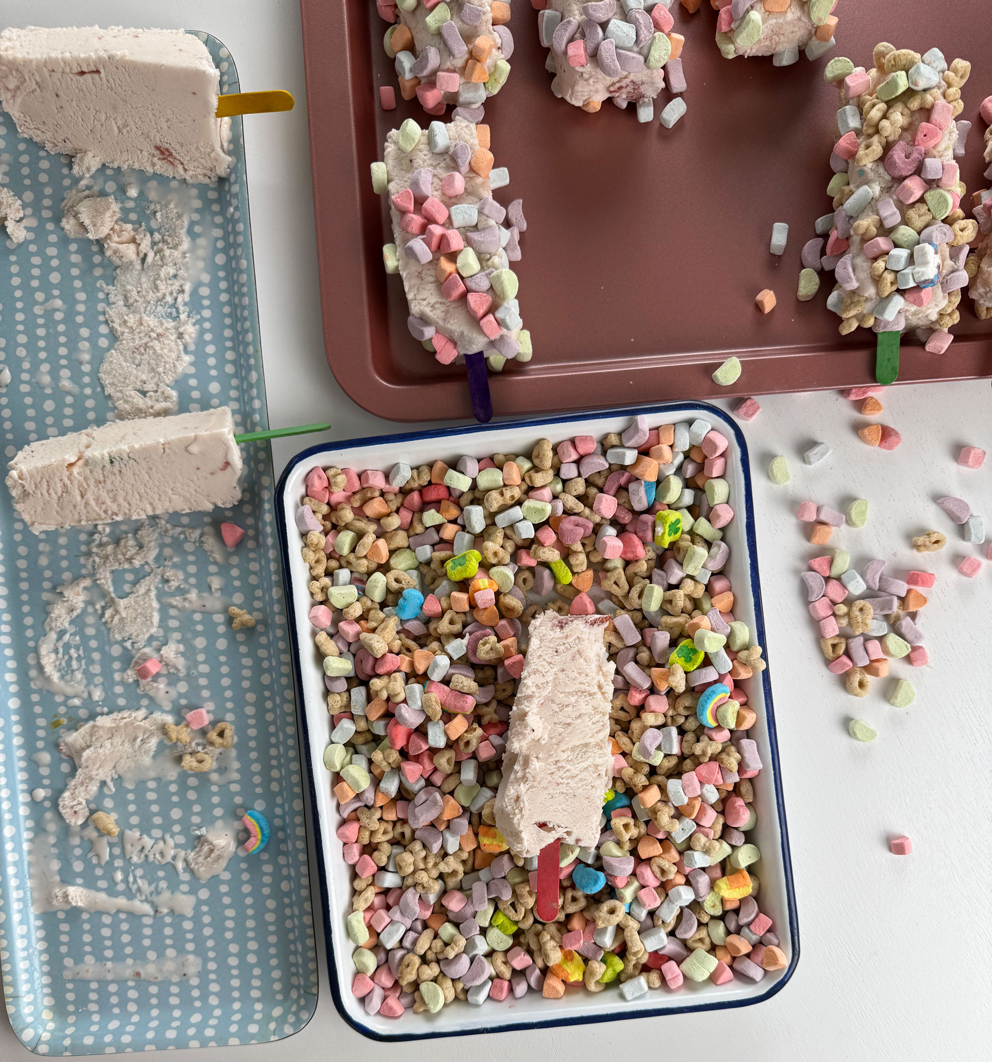 Lucky Charms Ice Cream Bars Recipe - Pink Pop Party