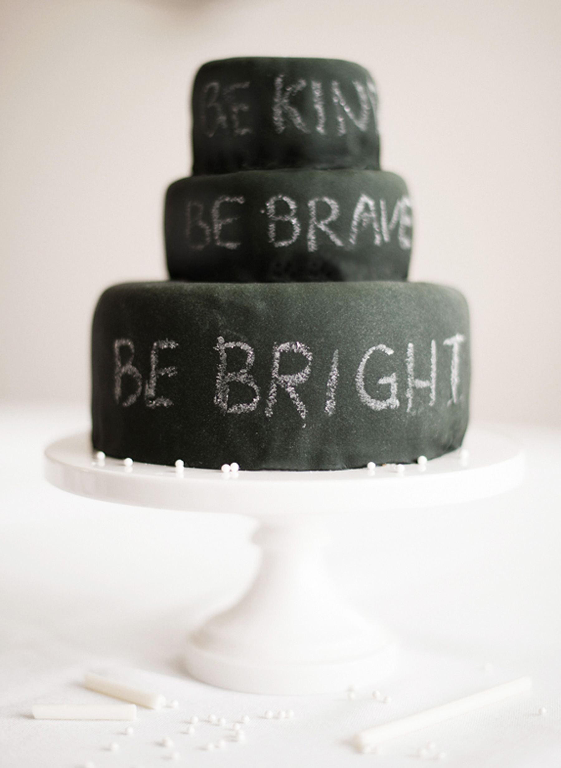 Chalkboard Cake With Candy Chalk Writing - Pink Pop Party